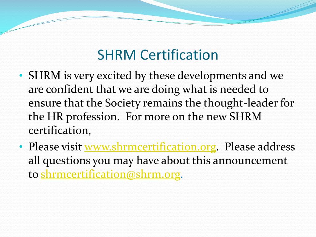 PPT - New SHRM Certification PowerPoint Presentation, free download ... PPT - New SHRM Certification PowerPoint Presentation, free download ...
