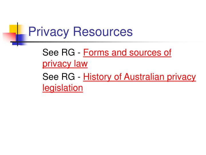 PPT - Privacy law in Australia: An overview PowerPoint Presentation ...
