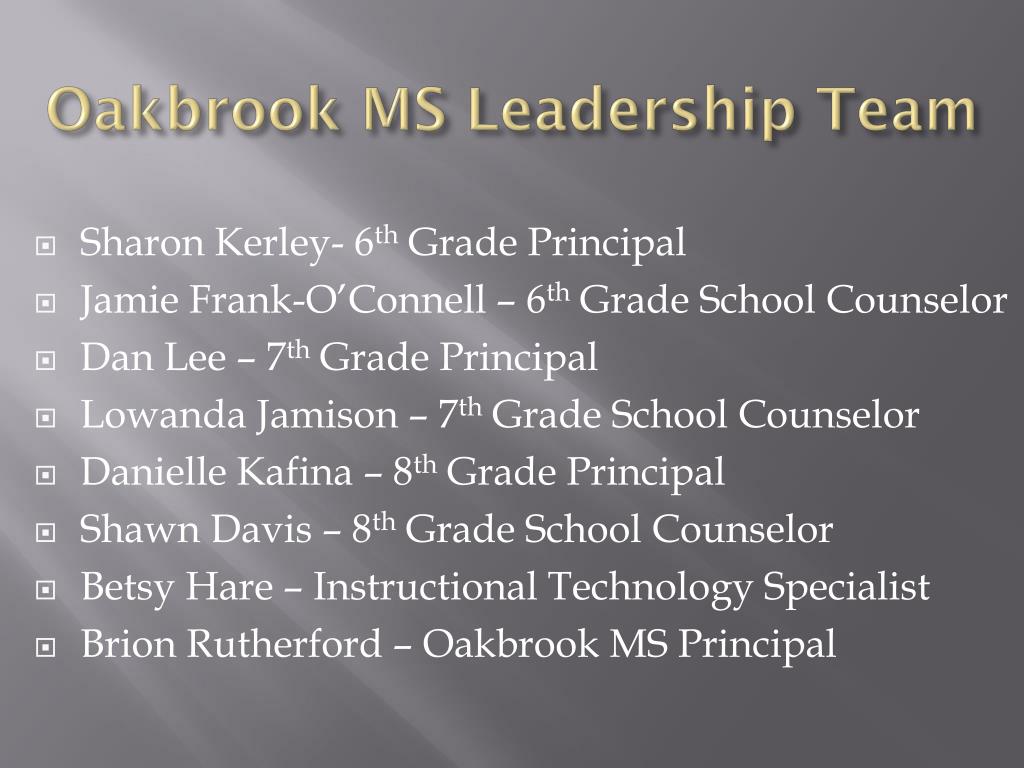 PPT - Oakbrook Middle School Rising 6 th grade Parent Night March 7 ...