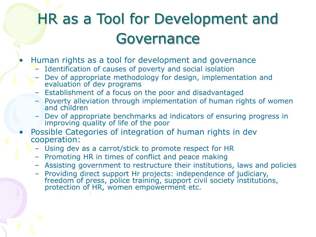 PPT - Governance and Human Rights PowerPoint Presentation, free ...