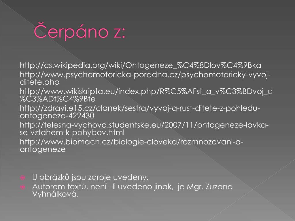 PPT - Název Ontogeneze člověka Šablona CZ.1.07/1.4.00/21.2698 Poř.číslo ...