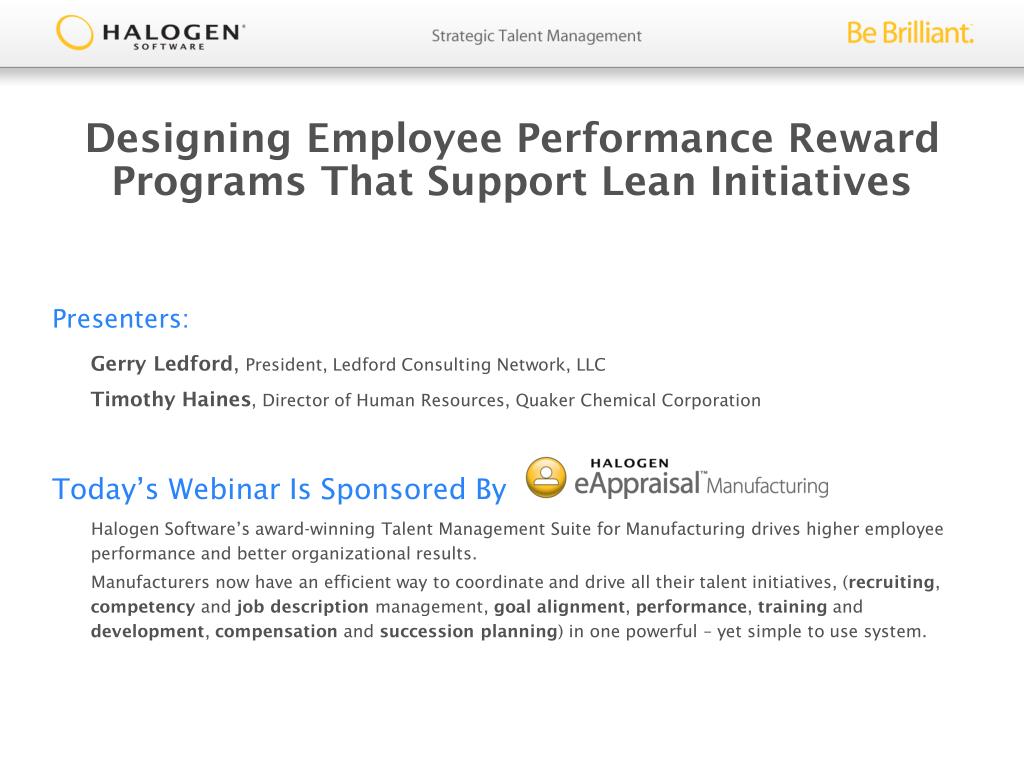 PPT - Designing Employee Performance Reward Programs That Support Lean ...