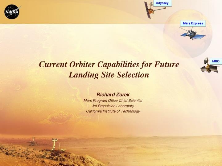 PPT - Current Orbiter Capabilities for Future Landing Site Selection PowerPoint Presentation ...