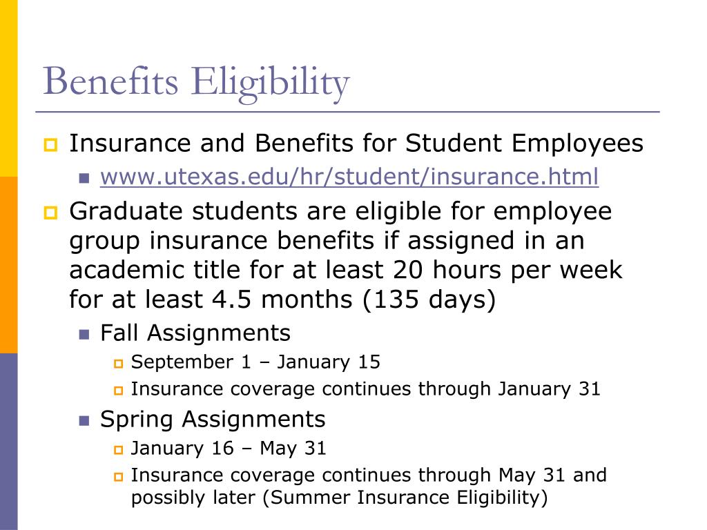 PPT - Employee Group Insurance Benefits for Graduate Student Academic ...