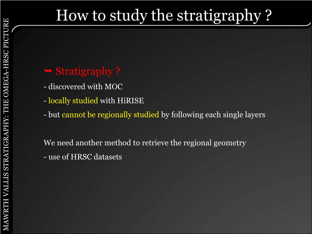 PPT - MAWRTH VALLIS STRATIGRAPHY: A COUPLED OMEGA - HRSC PICTURE ...