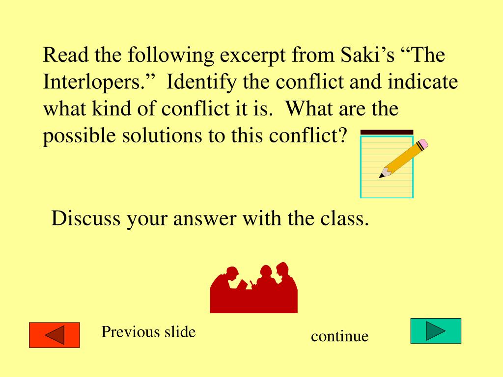PPT - ELEMENTS OF LITERATURE CONFLICT Prepared by Linda Eder Hazelwood ...