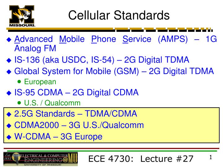 PPT - Cellular Standards PowerPoint Presentation, free download - ID ...