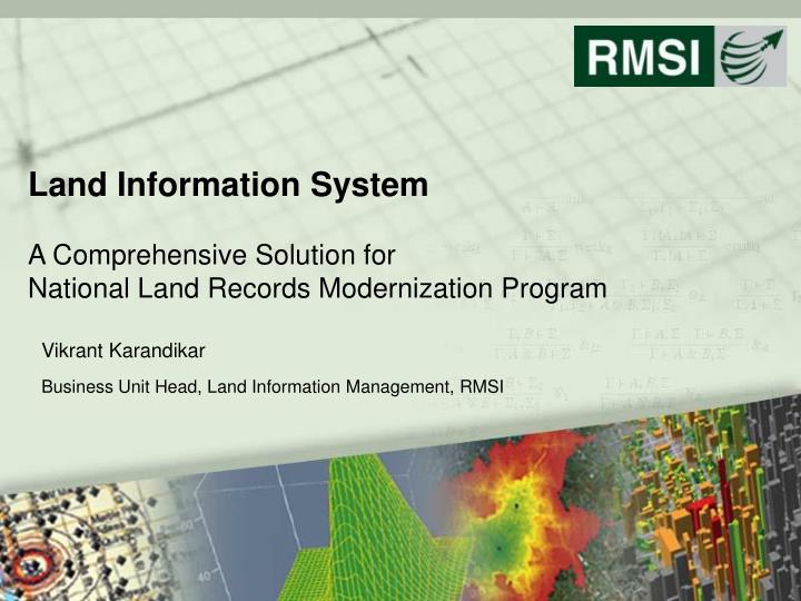 PPT - Land Information System A Comprehensive Solution for National ...