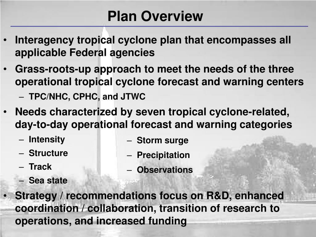 PPT - Interagency Strategic Research Plan for Tropical Cyclones: The ...