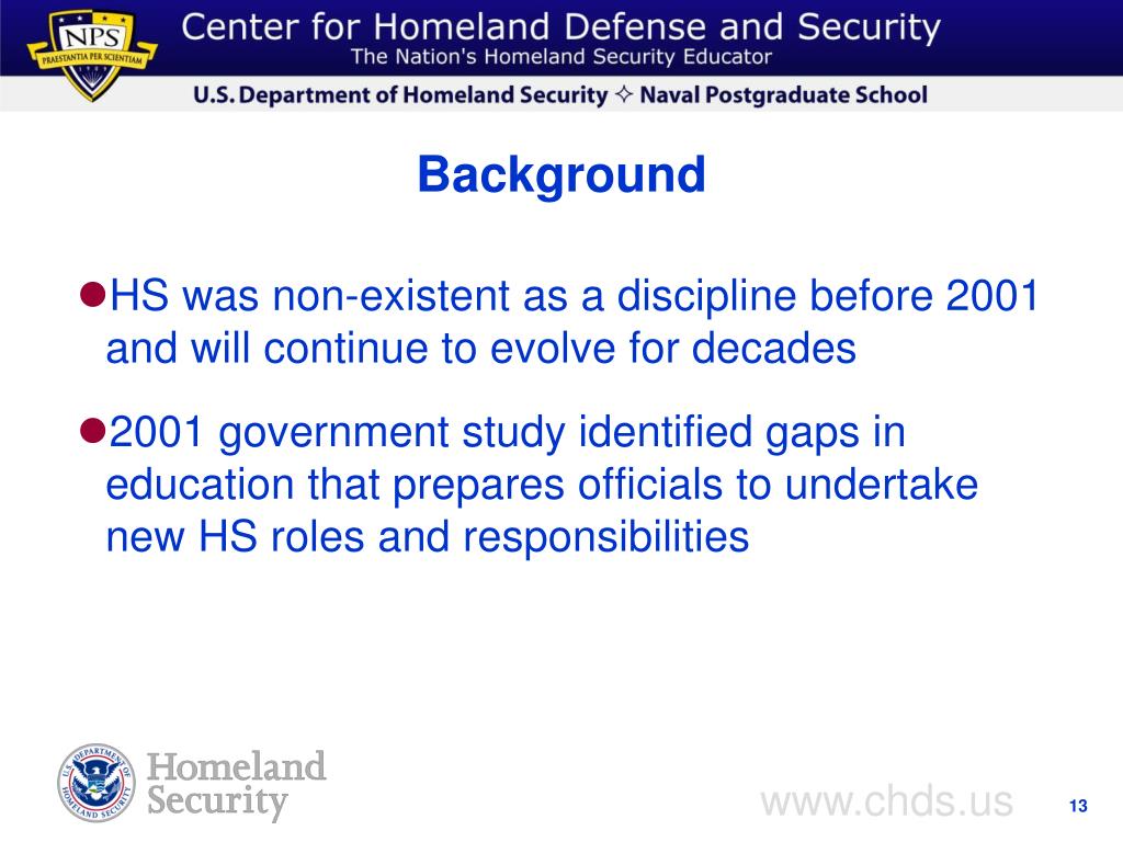 PPT - Training vs. Education: Shaping the Homeland Security Discipline ...