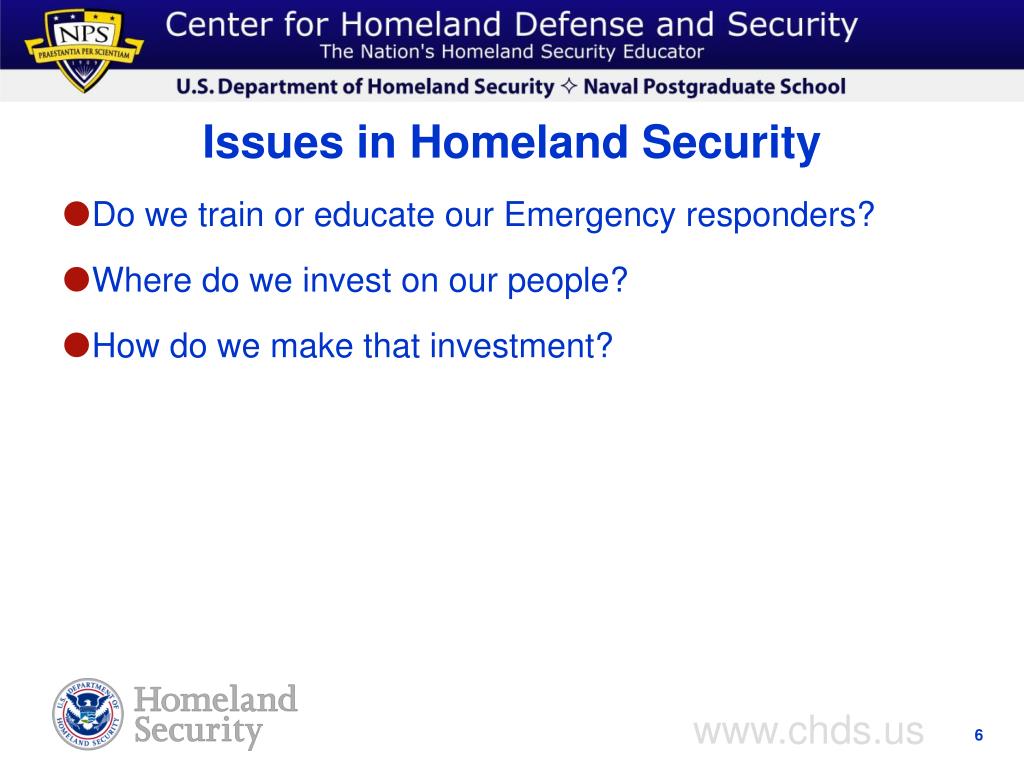 PPT - Training vs. Education: Shaping the Homeland Security Discipline ...