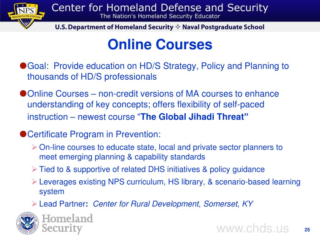 PPT - Training vs. Education: Shaping the Homeland Security Discipline ...