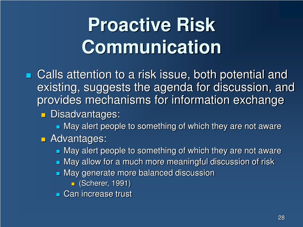 PPT - Strategic Risk Communication Involving Environmental Health ...