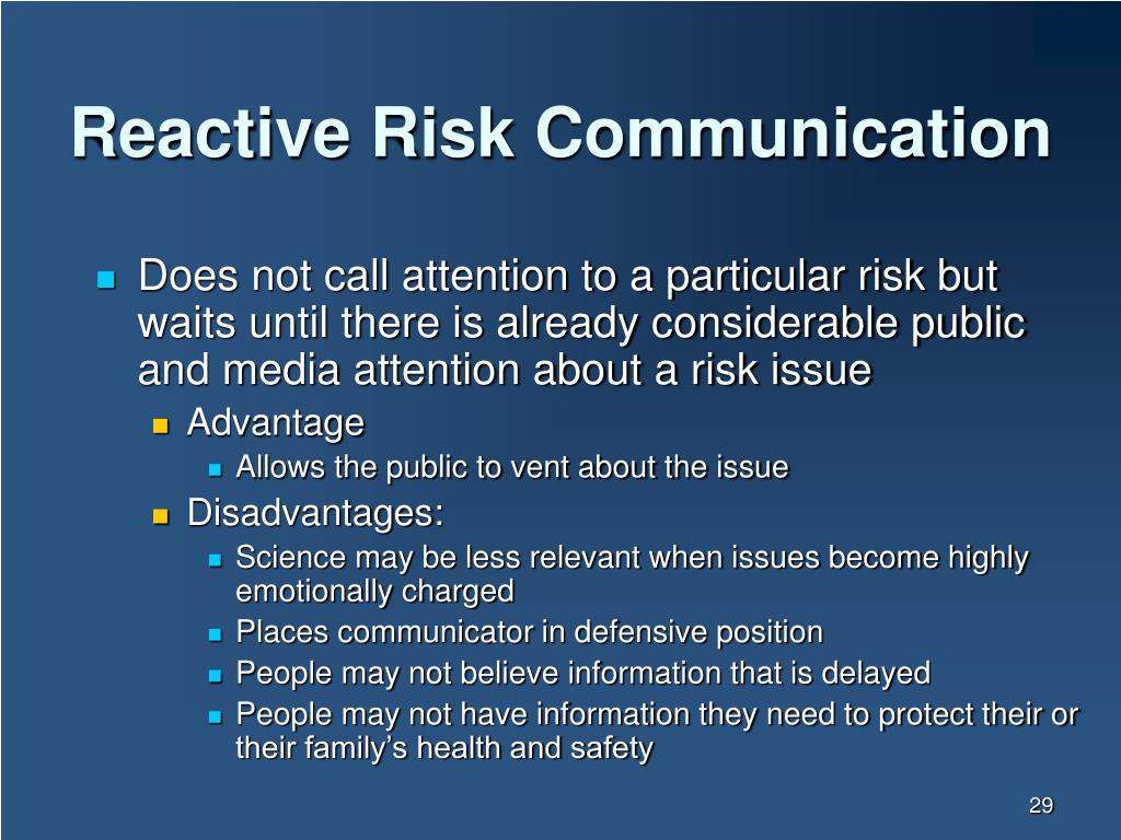 PPT - Strategic Risk Communication Involving Environmental Health ...