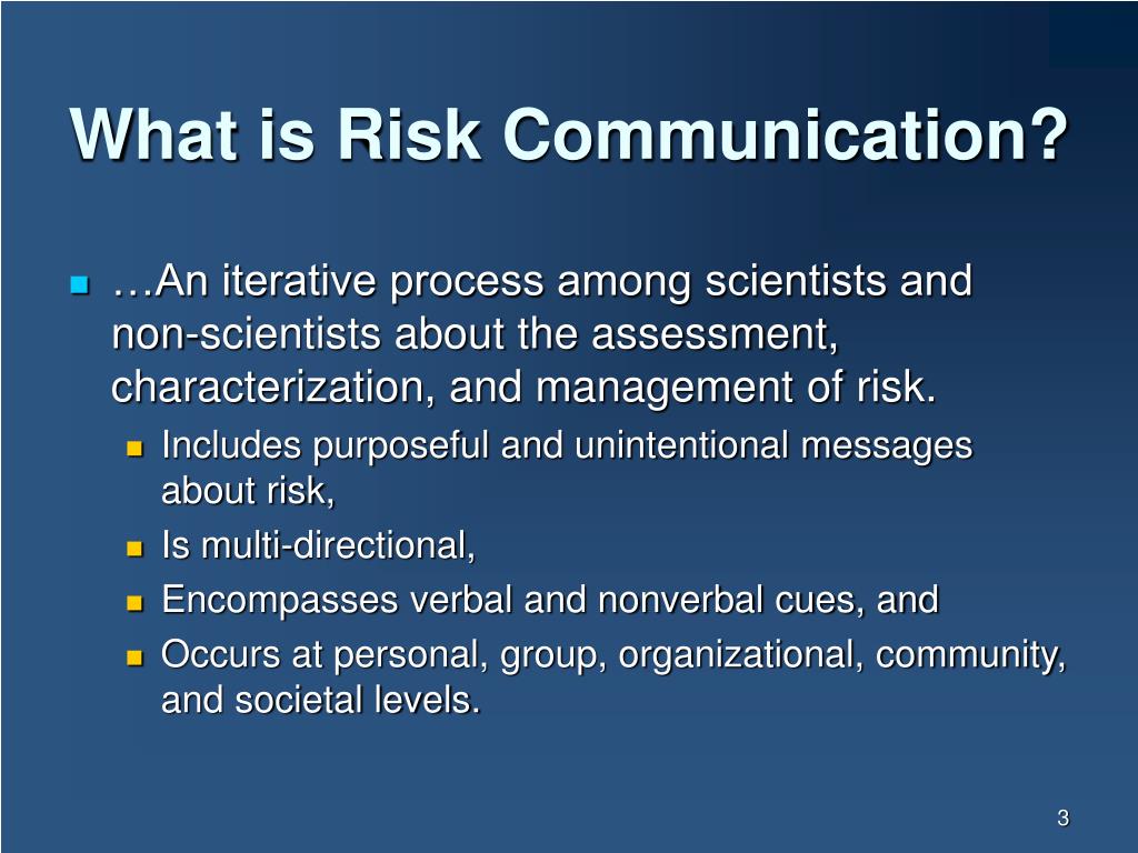 PPT - Strategic Risk Communication Involving Environmental Health ...