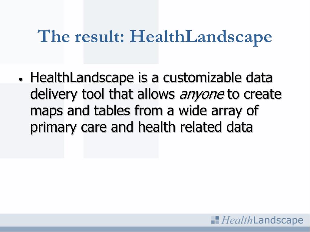 PPT - Health Landscape Putting Family Medicine on the Map PowerPoint ...