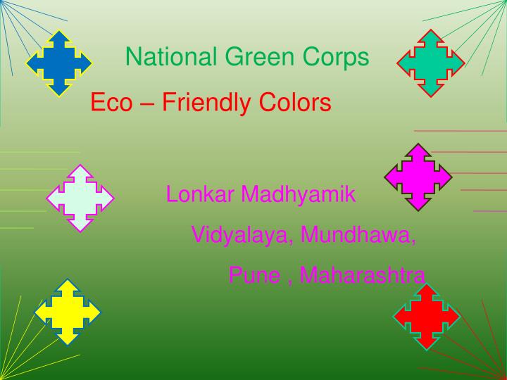 PPT - National Green Corps Eco – Friendly Colors PowerPoint ...