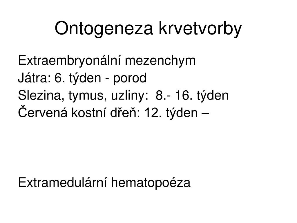 PPT - Patofyziologie základních hematologických chorob PowerPoint ...