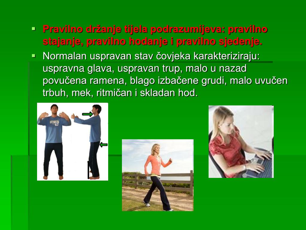 PPT - PRAVILNO DRŽANJE TIJELA PowerPoint Presentation, free download ...