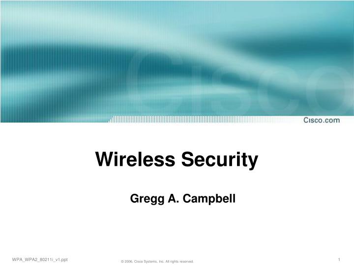 PPT - Wireless Security PowerPoint Presentation, free download - ID:3535384