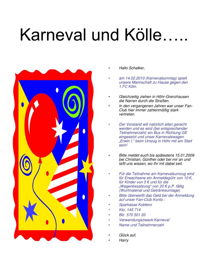 PPT - Karneval und Kölle….. PowerPoint Presentation, free download - ID ...