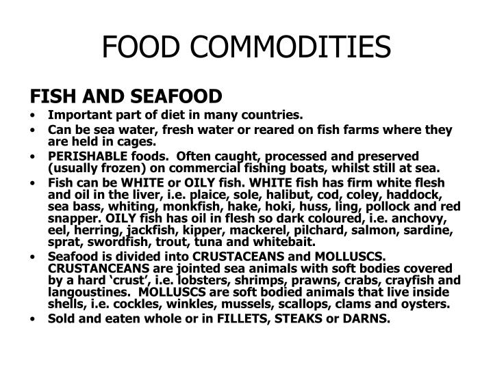 PPT - FOOD COMMODITIES PowerPoint Presentation, free download - ID:3538251