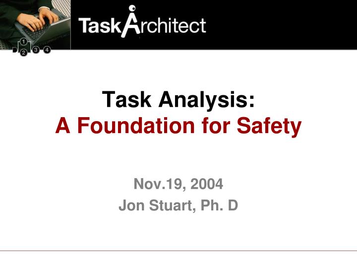 PPT - Task Analysis: A Foundation for Safety PowerPoint Presentation ...