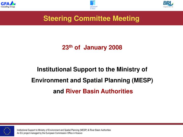 PPT - Steering Committee Meeting PowerPoint Presentation, free download ...