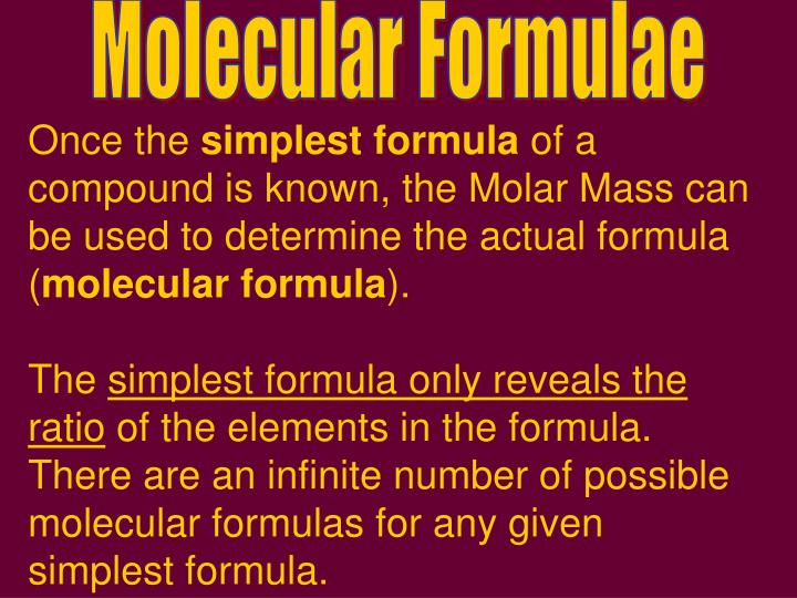 PPT - Molecular Formulae PowerPoint Presentation, free download - ID ...