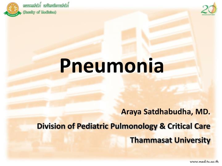 PPT - Pneumonia PowerPoint Presentation, free download - ID:3539761