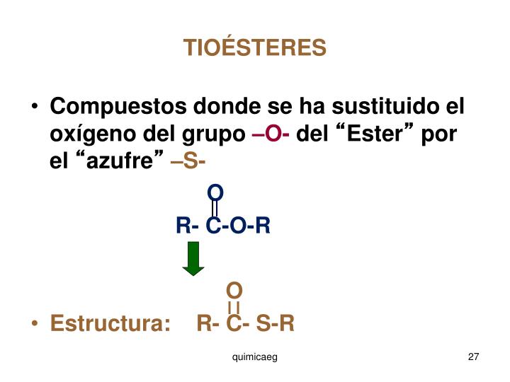 PPT - ÁCIDOS CARBOXÍLICOS Y SUS DERIVADOS (ESTERES,TIOÉSTERES Y AMIDAS ...
