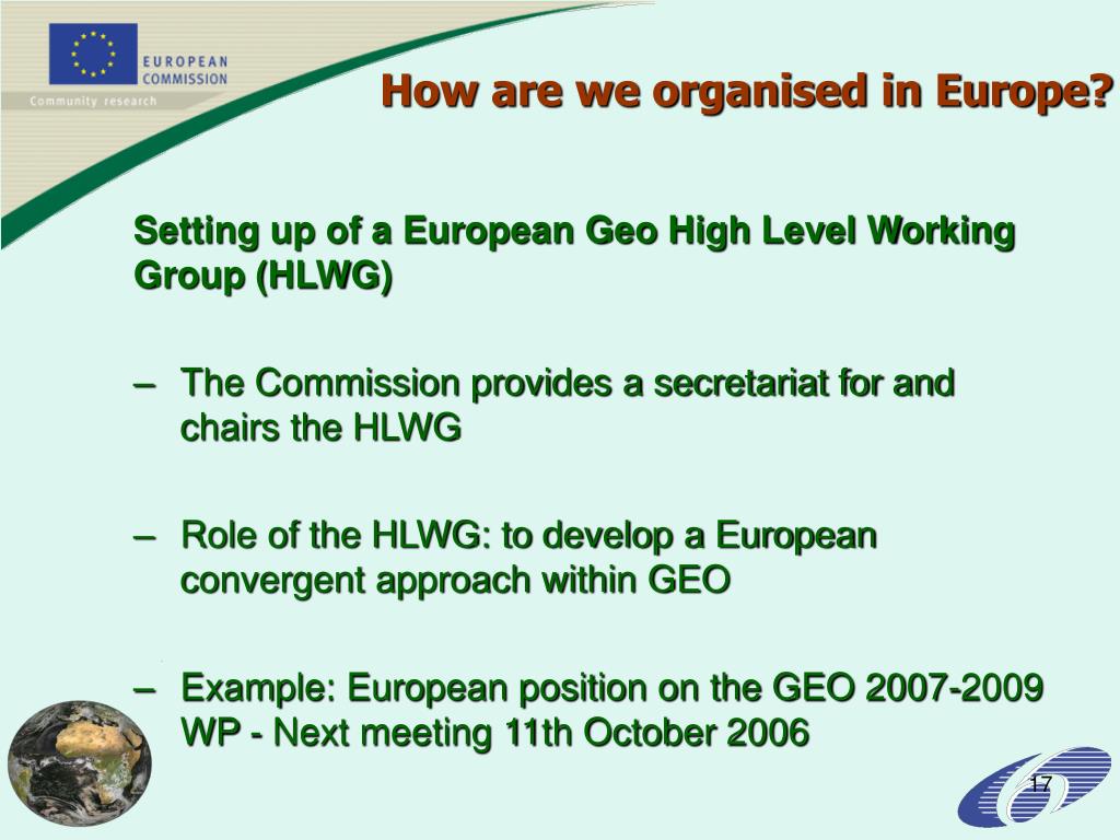 PPT - Gilles OLLIER Head of Sector EUROPEAN COMMISSION Earth ...