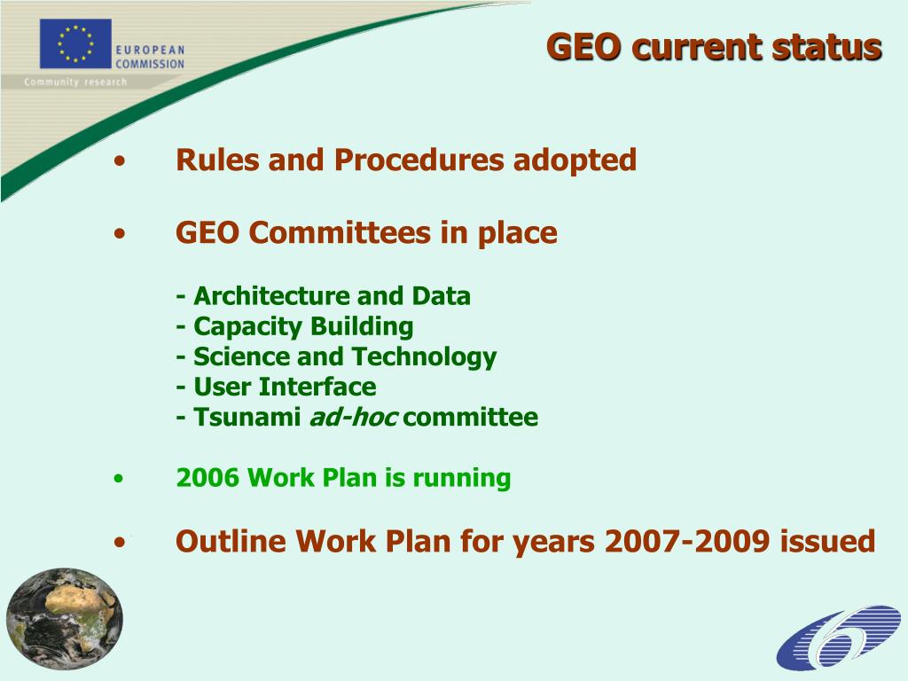 PPT - Gilles OLLIER Head of Sector EUROPEAN COMMISSION Earth ...