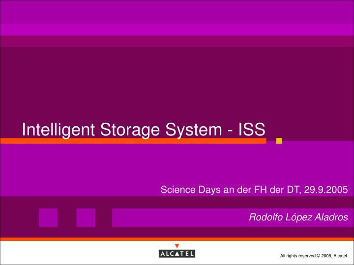 PPT - Intelligent Storage System - ISS PowerPoint Presentation, free ...