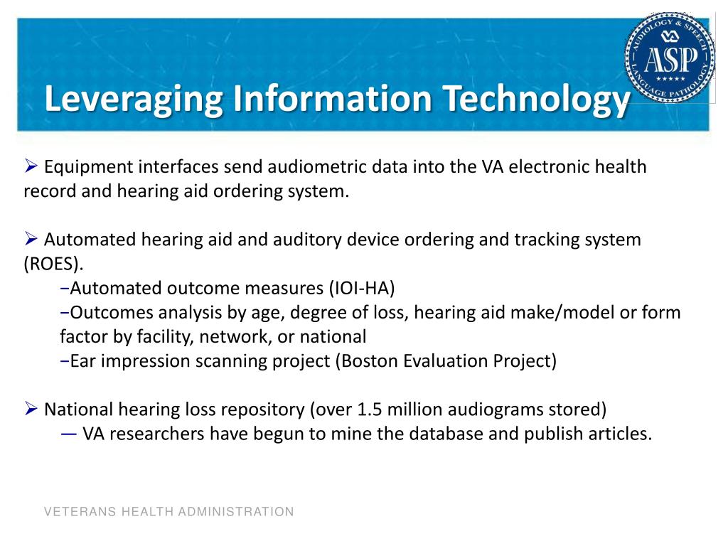 PPT - Meeting the Challenges of VA Audiology Care in the 21 st Century ...