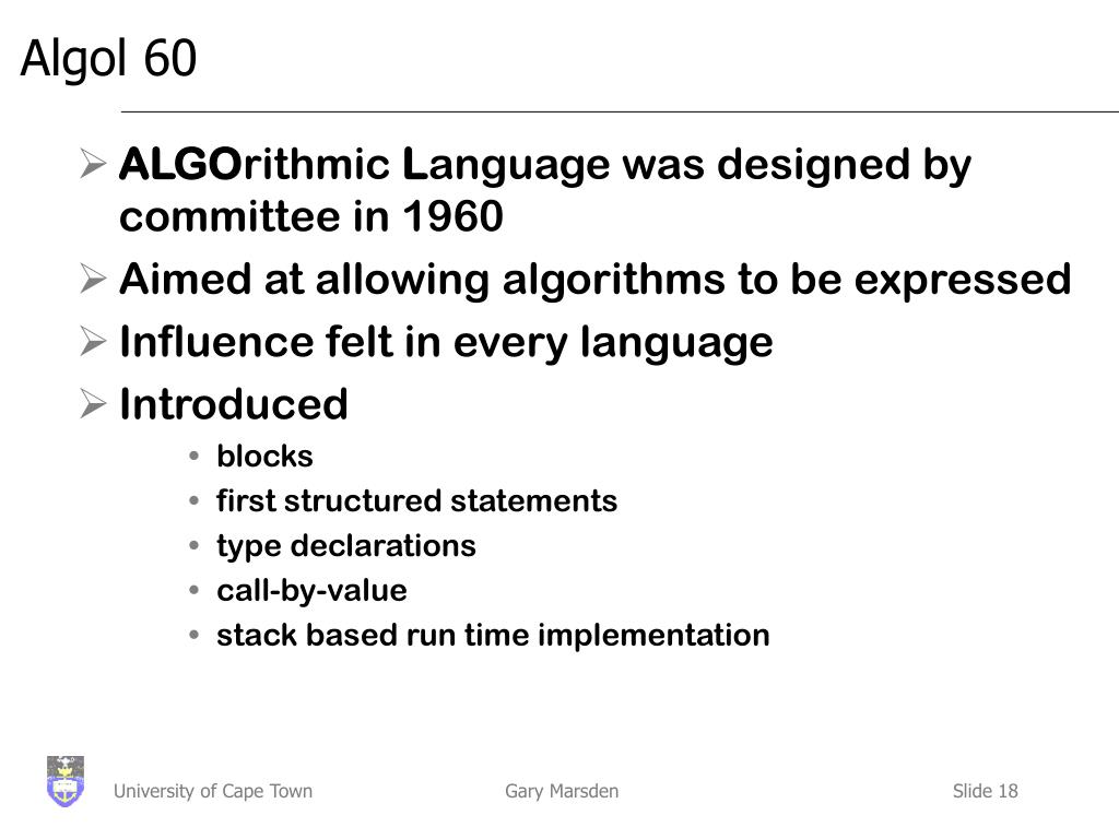 PPT A Brief History Of Programming Languages PowerPoint Presentation