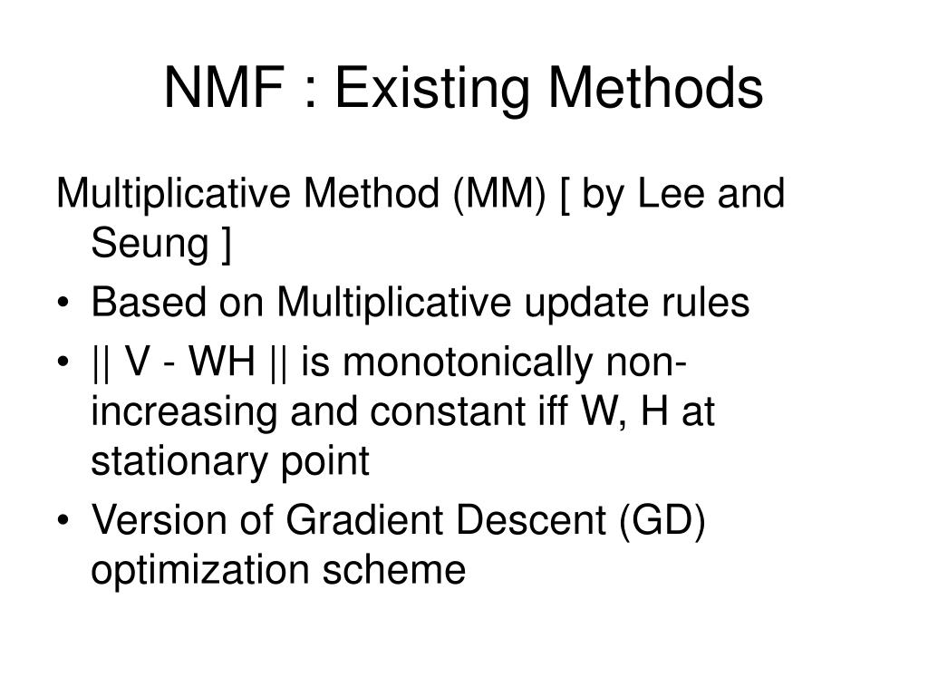 Ppt A Clustering Method Based On Nonnegative Matrix Factorization For Text Mining Powerpoint