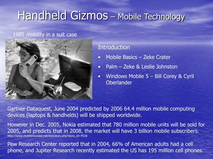 PPT - Handheld Gizmos – Mobile Technology PowerPoint Presentation, free ...