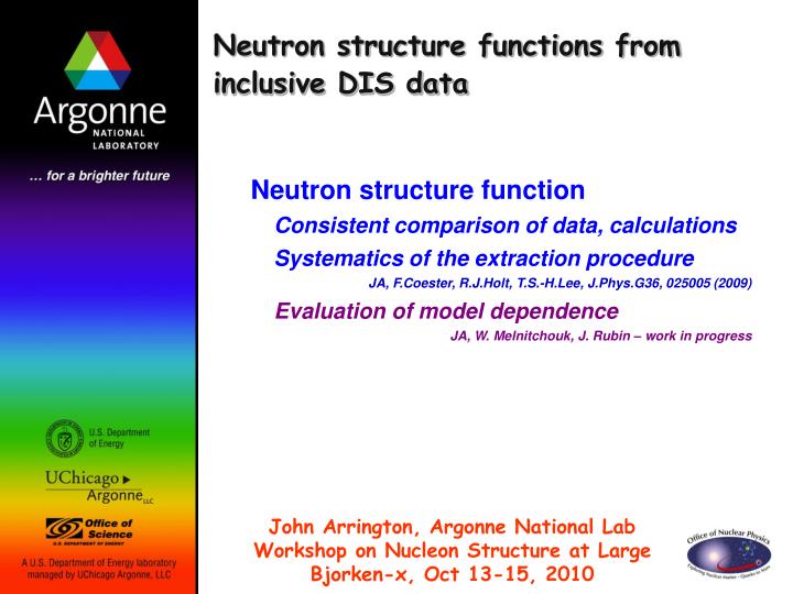 PPT - Neutron structure functions from inclusive DIS data PowerPoint ...