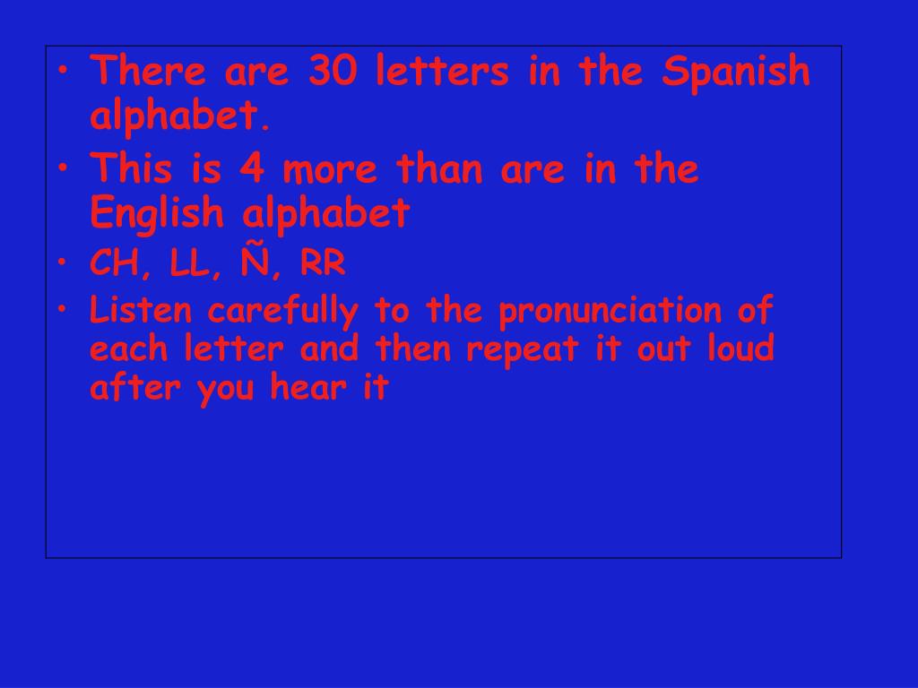 PPT - El Alfabeto en Español PowerPoint Presentation, free download ...