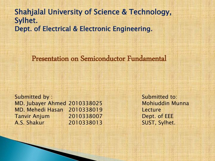 PPT - Presentation on Semiconductor Fundamental PowerPoint Presentation ...
