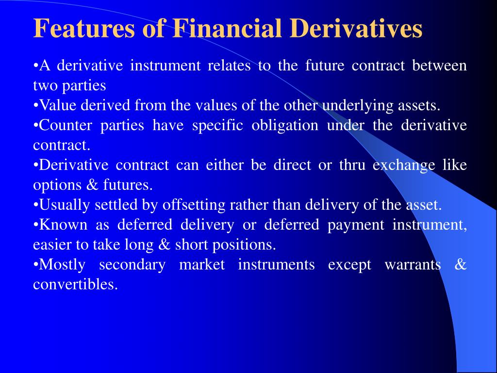 PPT - Understanding Financial Derivatives: Markets, Uses, and Risks ...