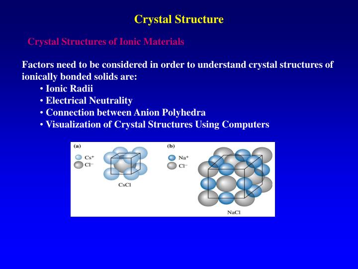 PPT - CRYSTAL STRUCTURE PowerPoint Presentation - ID:3543885