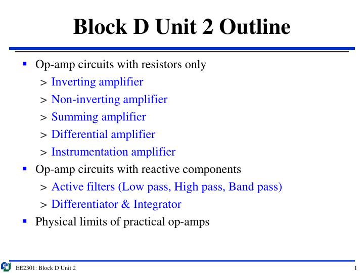 PPT - Block D Unit 2 Outline PowerPoint Presentation, free download ...