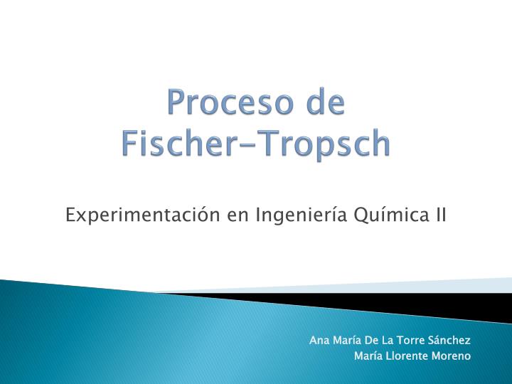 PPT - Proceso de Fischer-Tropsch PowerPoint Presentation, free download ...
