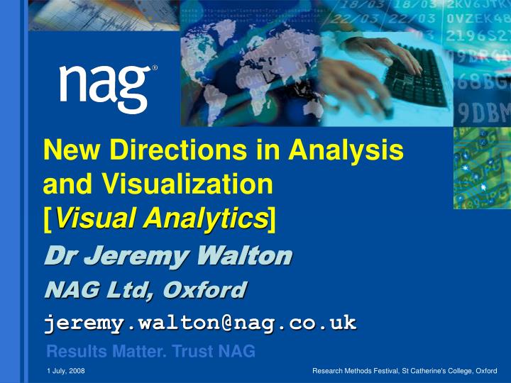 PPT - New Directions in Analysis and Visualization PowerPoint ...