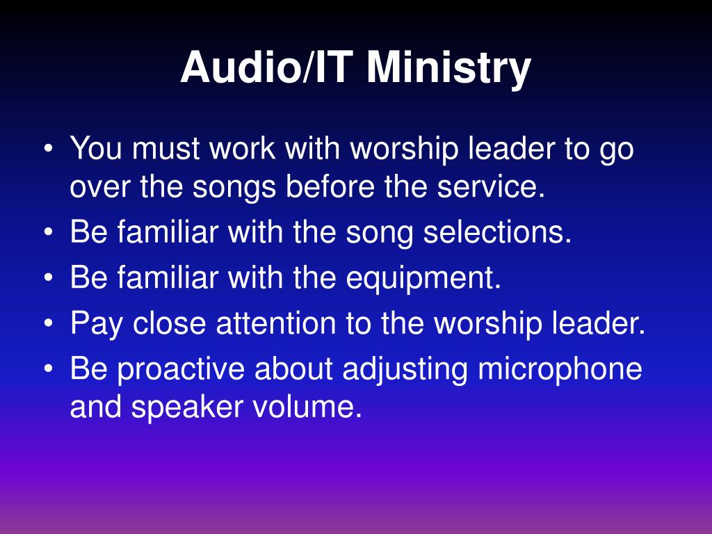 PPT - Audio/IT Ministry and Worship Ministry Fellowship 2011 Chinese ...