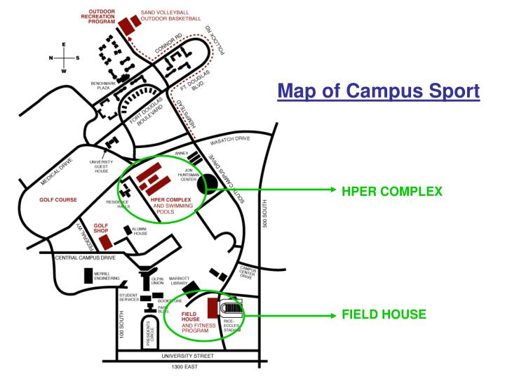 PPT - Map of Campus Sport PowerPoint Presentation, free download - ID ...