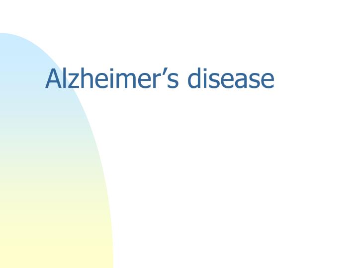 PPT - Alzheimer’s disease PowerPoint Presentation, free download - ID ...