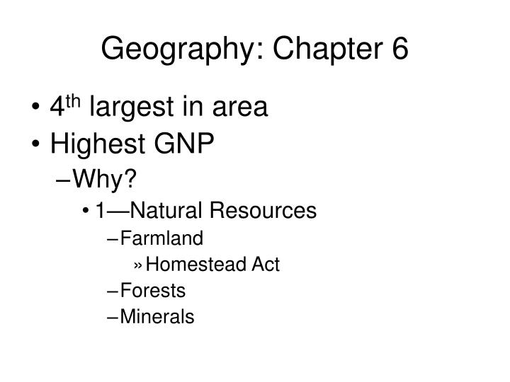 PPT - Geography: Chapter 6 PowerPoint Presentation, free download - ID ...